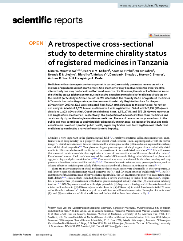 (PDF) A retrospective cross-sectional study to determine chirality ...