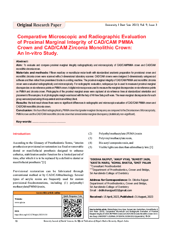 (PDF) Comparative Microscopic and Radiographic Evaluation of Proximal ...