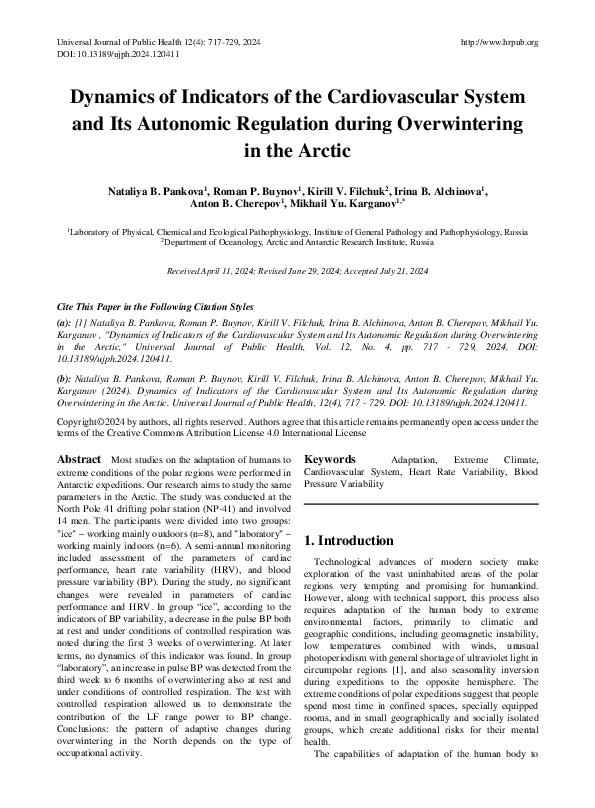 (PDF) Dynamics of Indicators of the Cardiovascular System and Its Autonomic Regulation during ...