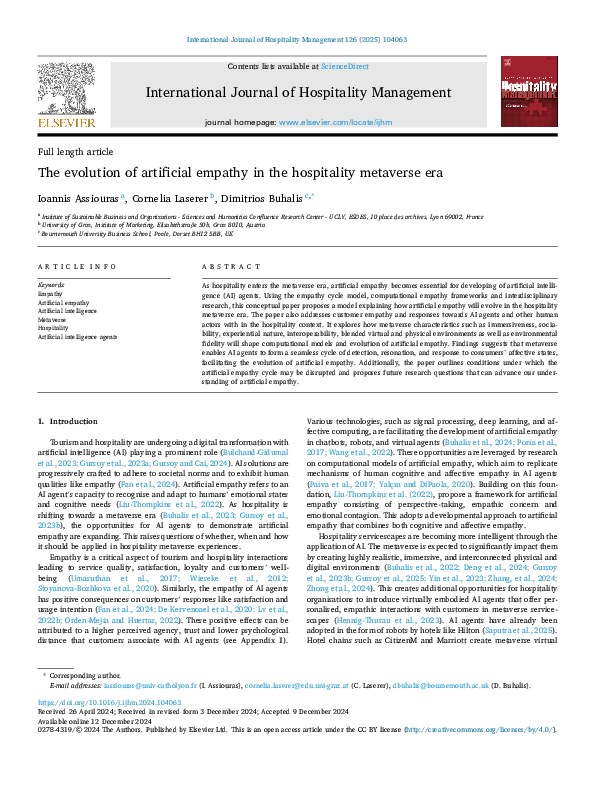 (PDF) Assiouras, I., Laserer; C., Buhalis, D., 2025, The Evolution of ...