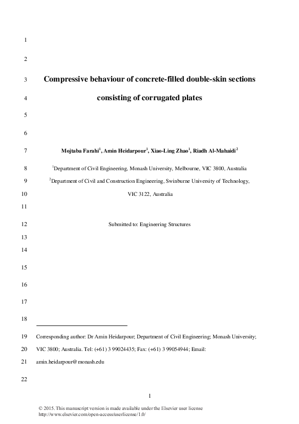 (PDF) Compressive behaviour of concrete-filled double-skin sections ...