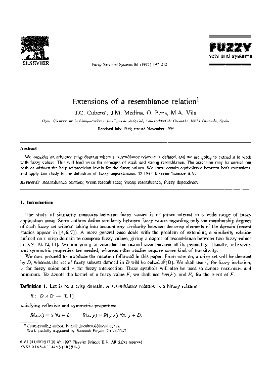 (PDF) Extensions of a resemblance relation | Olga Pons - Academia.edu