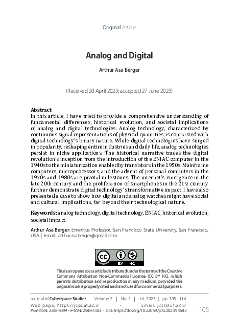 (PDF) Analog and Digital