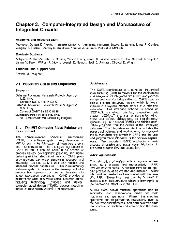 (PDF) Chapter 2. Computer-Integrated Design and Manufacture of ...