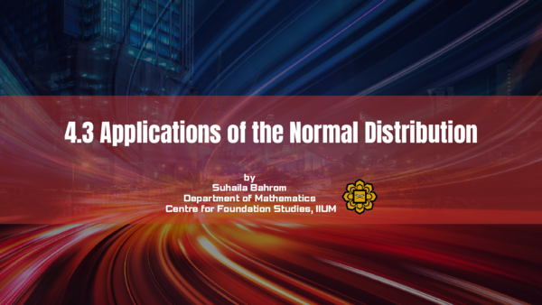 (PDF) 4.3 Applications of the Normal Distribution