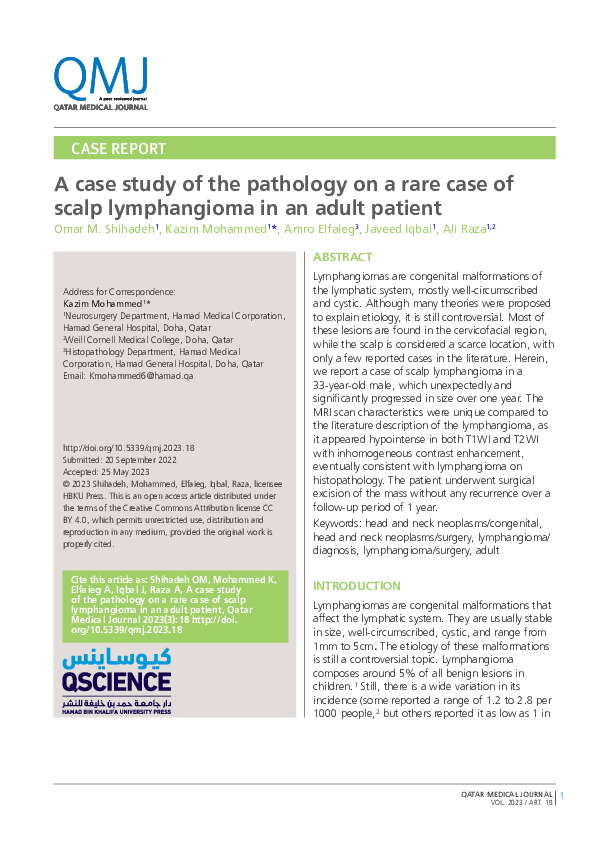 (PDF) A case study of the pathology on a rare case of scalp ...