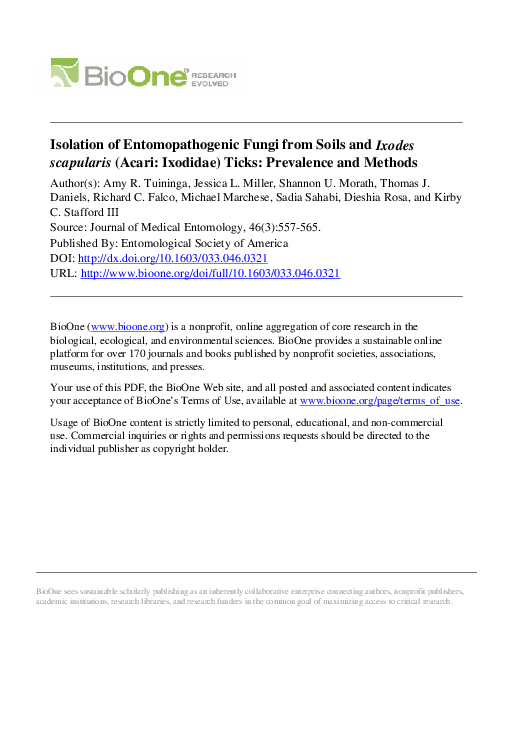 (PDF) Isolation of entomopathogenic fungi from the soil and their pathogenicity to two fruit fly ...