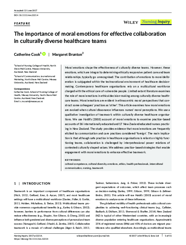 (PDF) The importance of moral emotions for effective collaboration in ...