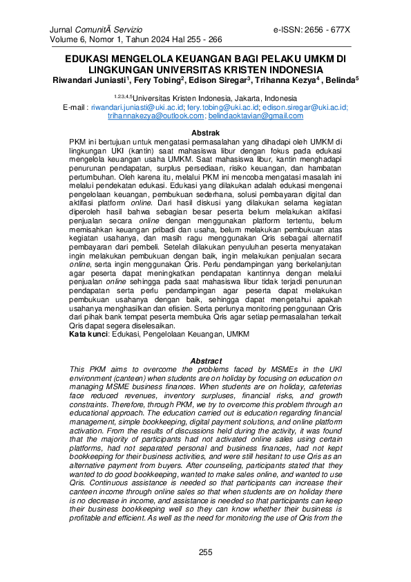 (PDF) Edukasi Mengelola Keuangan Bagi Pelaku Umkm DI Lingkungan ...