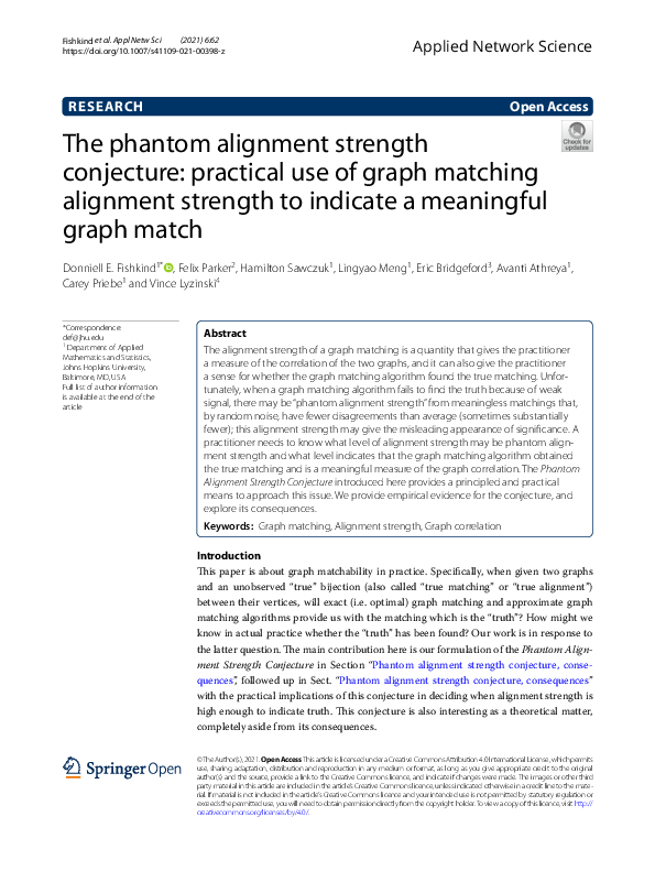(PDF) The phantom alignment strength conjecture: practical use of graph ...