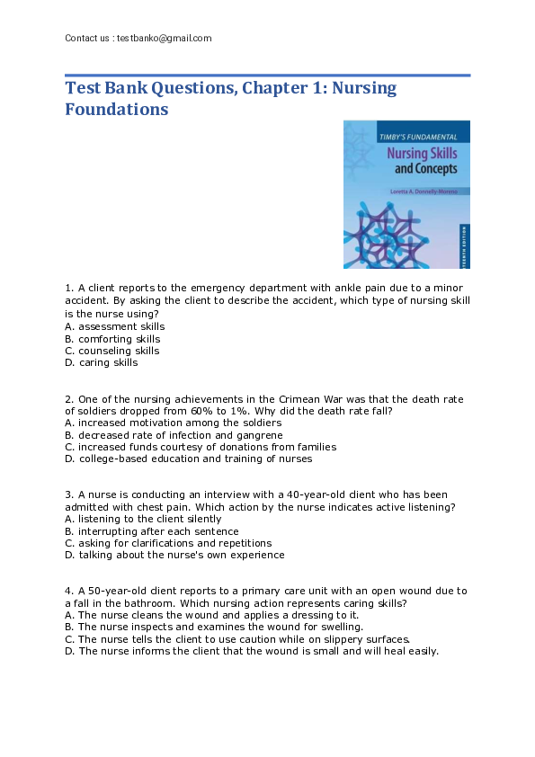 (PDF) Chapter 01 Nursing Foundations