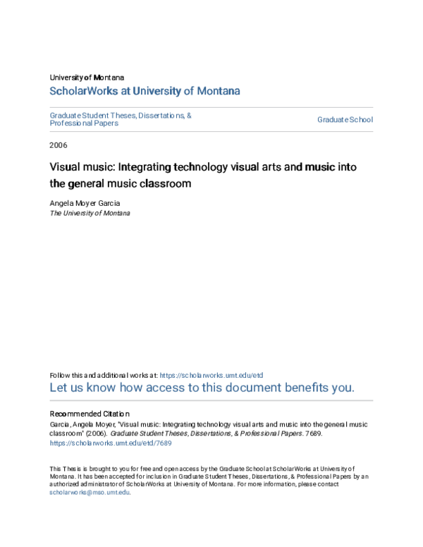 (PDF) Visual music: Integrating technology visual arts and music into ...