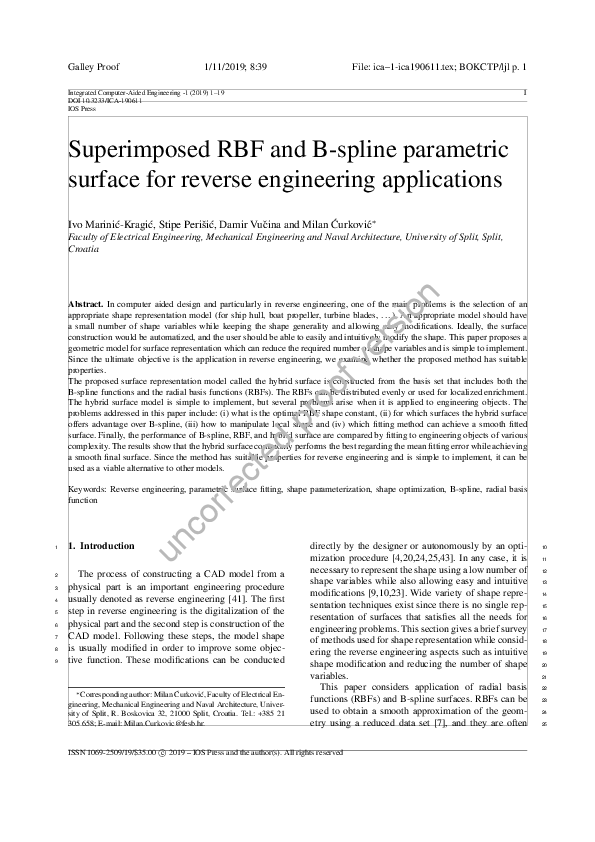 (PDF) Superimposed RBF and B-spline parametric surface for reverse ...