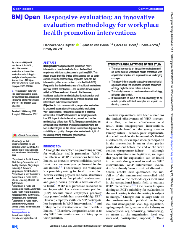 (PDF) Responsive evaluation: an innovative evaluation methodology for ...