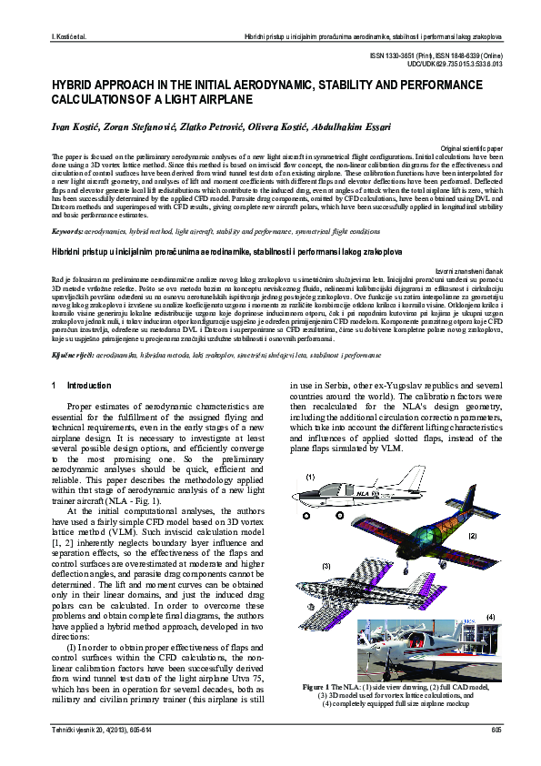 (PDF) Hybrid approach in the initial aerodynamic, stability and ...