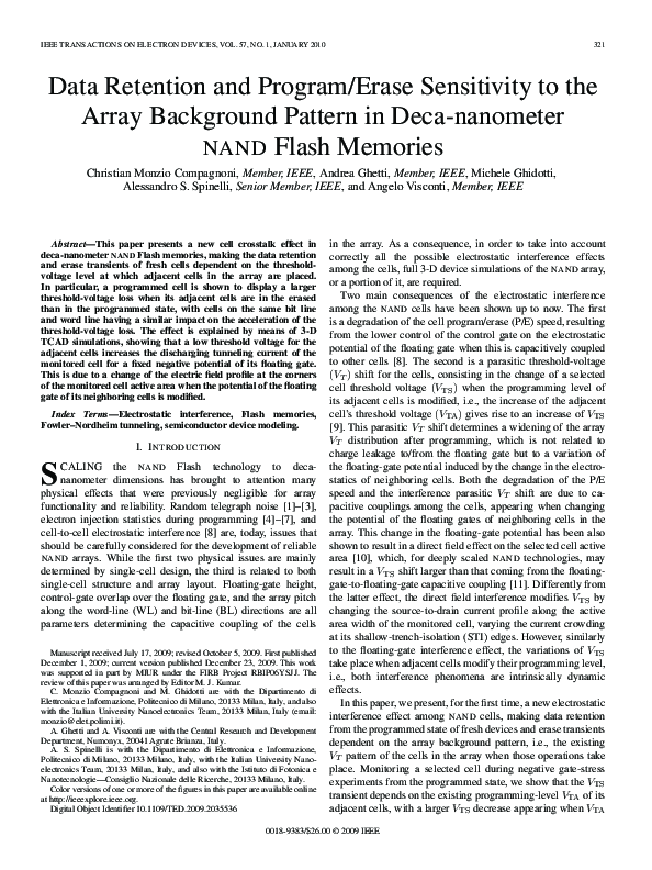 (PDF) Data Retention and Program/Erase Sensitivity to the Array Background Pattern in Deca ...