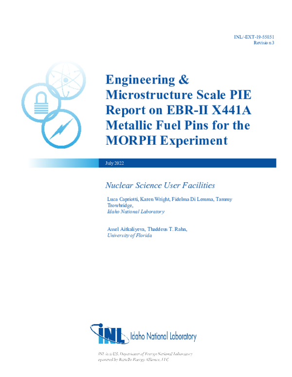 (PDF) Engineering & Microstructure Scale PIE Report on EBR-II X441A Metallic Fuel Pins for the ...