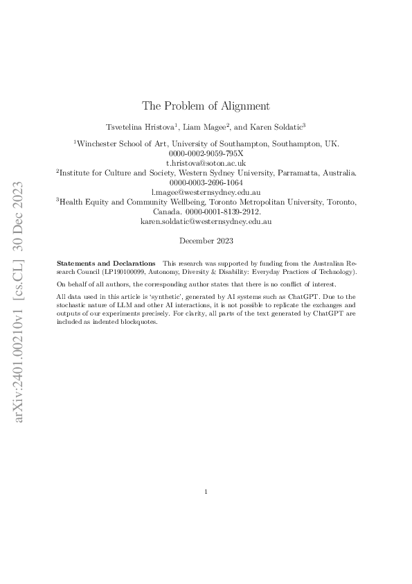(PDF) The Problem of Alignment