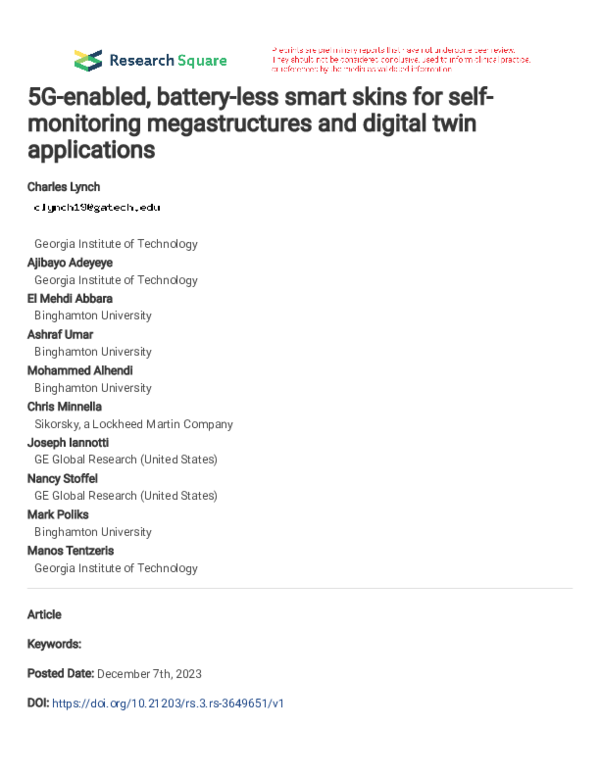 (PDF) 5G-enabled, battery-less smart skins for self-monitoring ...
