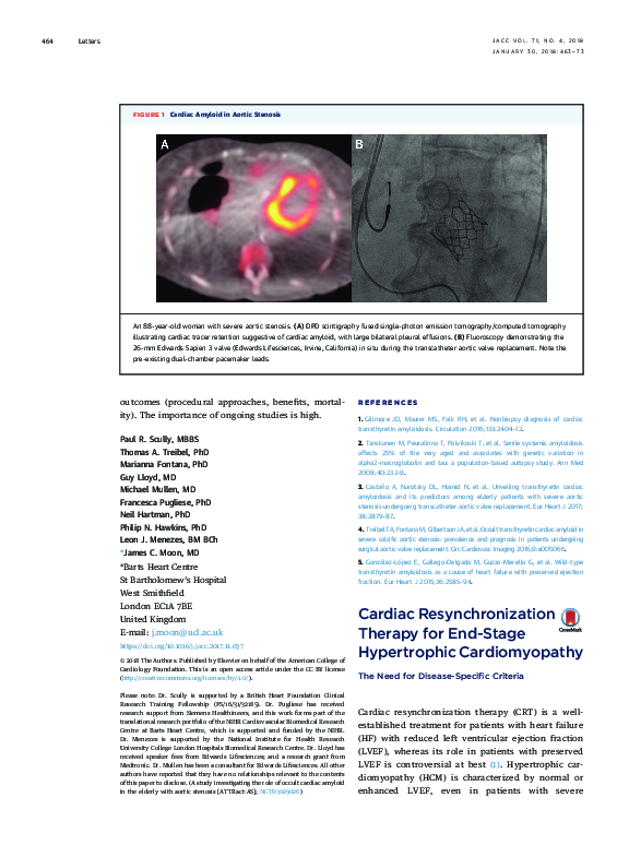 (PDF) Cardiac Resynchronization Therapy for End-Stage Hypertrophic ...