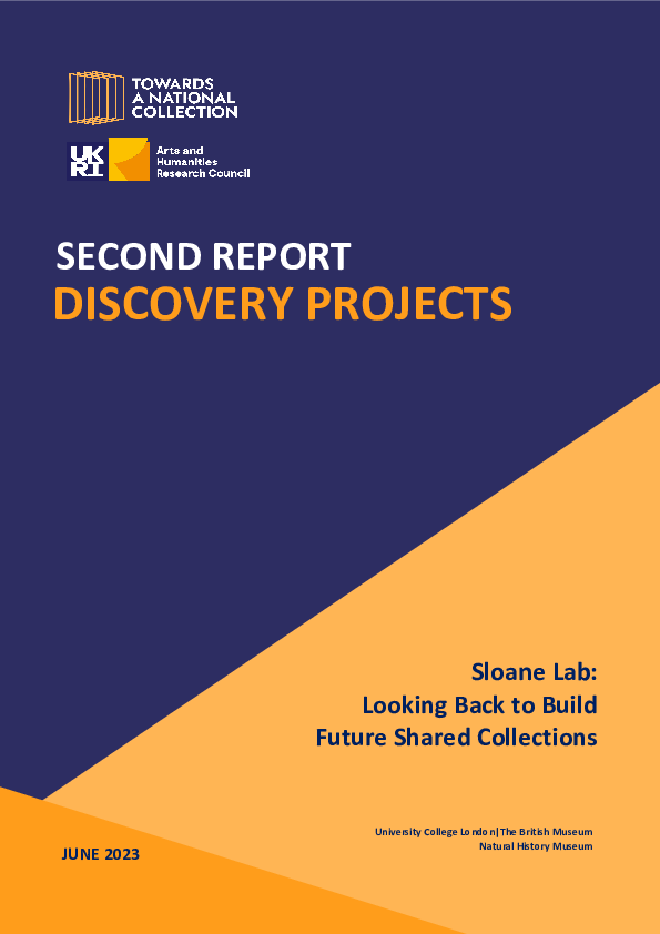 (PDF) Second Report - Sloane Lab: Looking Back to Build Future Shared ...