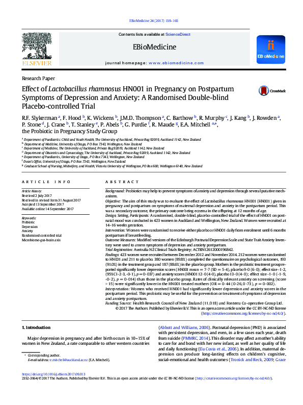 (PDF) Effect of Lactobacillus rhamnosus HN001 in Pregnancy on ...