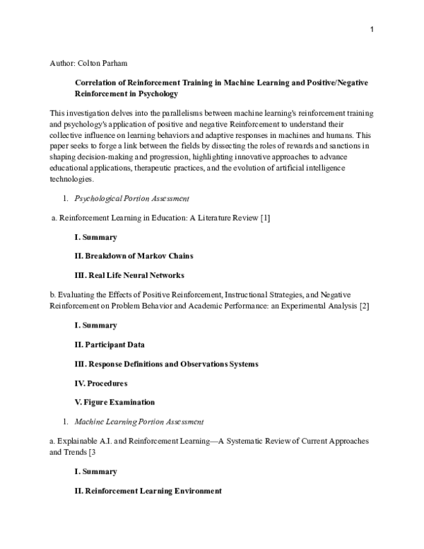 (PDF) Correlation of Reinforcement Training in Machine Learning and ...