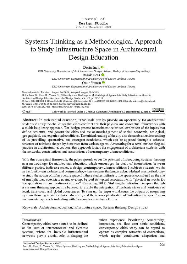 (PDF) Systems Thinking as a Methodological Approach to Study Infrastructure Space in ...