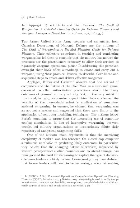 (PDF) Review of “The Craft of Wargaming: A Detailed Planning Guide for ...