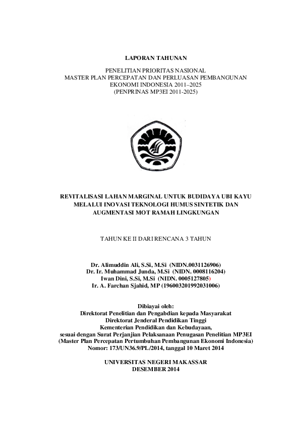 (PDF) Revitalisasi Lahan Marginal Untuk Budidaya Ubi Kayumelalui ...