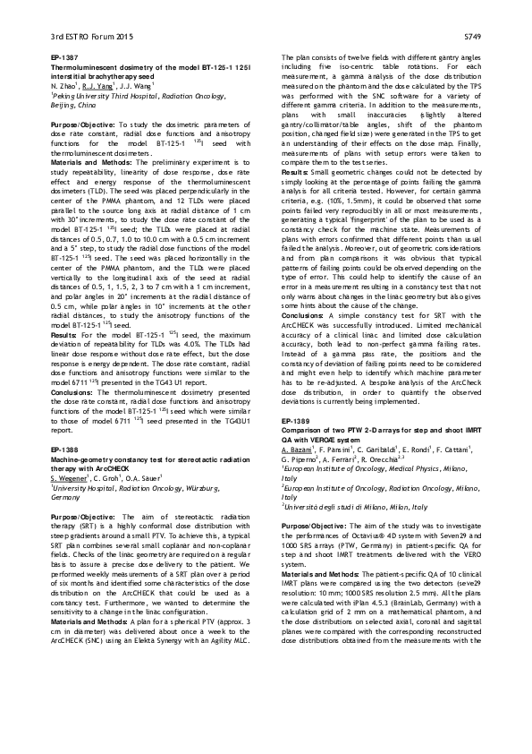 (PDF) EP-1389: Comparison of two PTW 2-D arrays for step and shoot IMRT QA with VEROÆ system