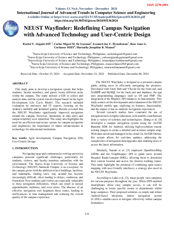 (PDF) NEUST Wayfinder: Redefining Campus Navigation with Advanced ...