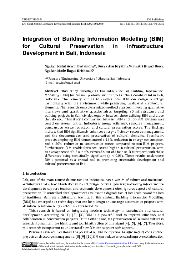 (PDF) Integration of Building Information Modelling (BIM) for Cultural ...