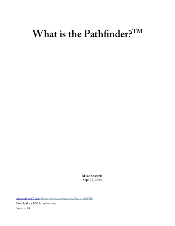 (PDF) What is Pathfinder (TM)