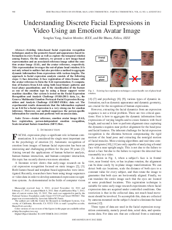 (PDF) Understanding Discrete Facial Expressions in Video Using an ...