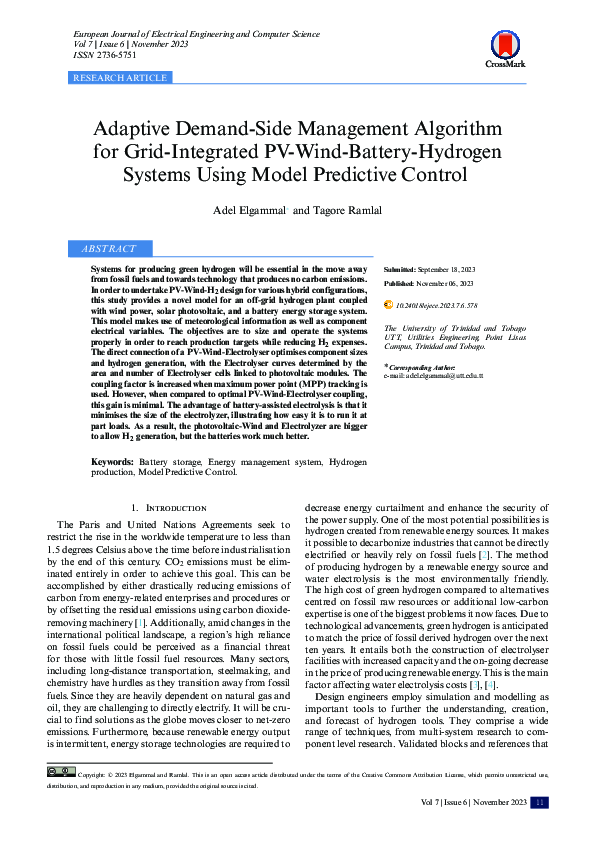 (PDF) Adaptive Demand-Side Management Algorithm for Grid-Integrated PV-Wind-Battery-Hydrogen ...