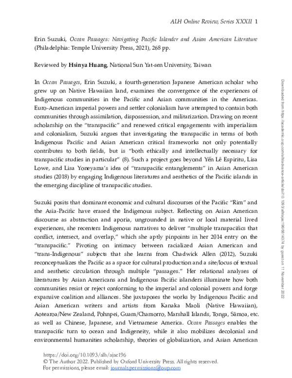(PDF) Erin Suzuki, Ocean Passages: Navigating Pacific Islander and ...