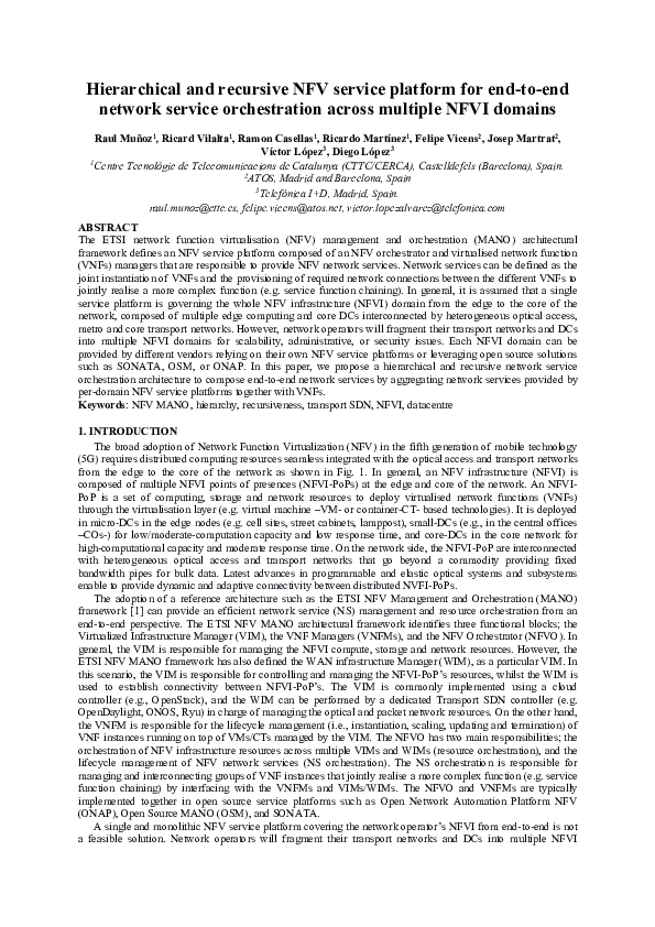 (PDF) Hierarchical and Recursive NFV Service Platform for End-to-End Network Service ...