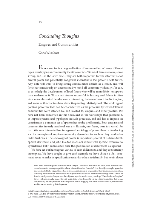 (PDF) Concluding Thoughts