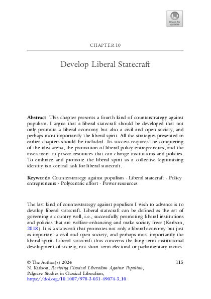 (PDF) Develop Liberal Statecraft