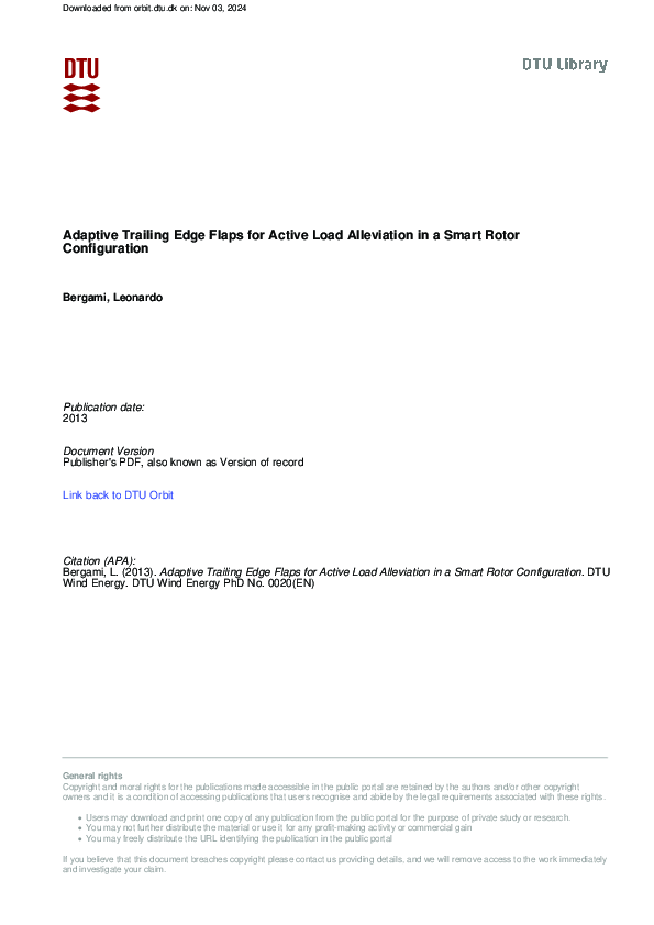 Pdf Adaptive Trailing Edge Flaps For Active Load Alleviation In A Smart Rotor Configuration