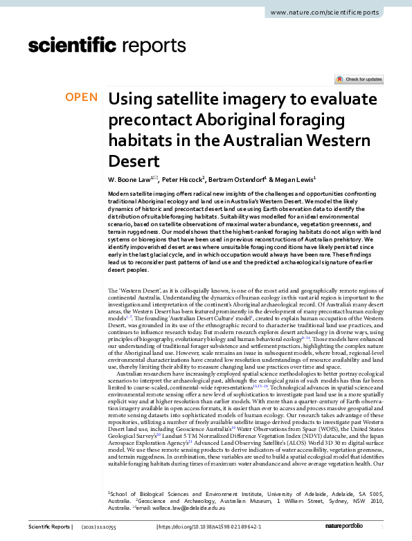 (PDF) Using satellite imagery to evaluate precontact Aboriginal ...