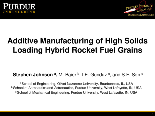 (PDF) Additive Manufacturing of High Solids Loading Hybrid Rocket Fuel ...