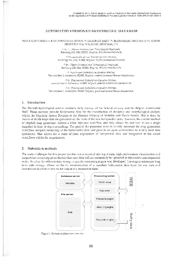 (PDF) Automated versioned bathymetric database