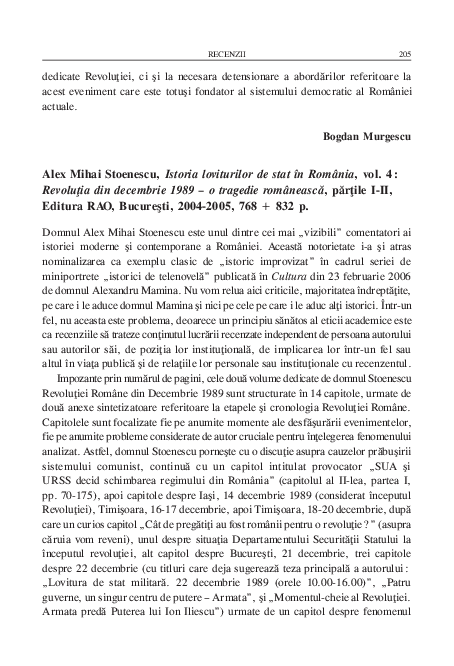 (PDF) Murgescu 2007 - recenzie la Alex Mihai Stoenescu