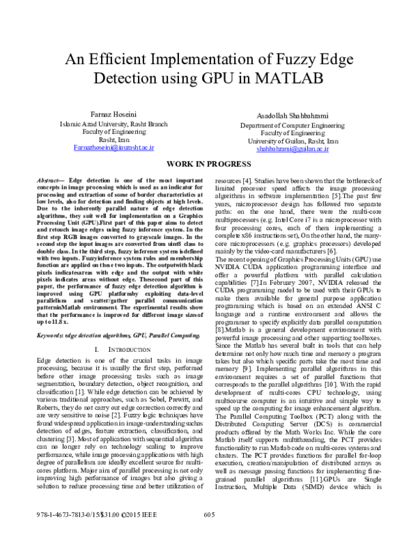 (PDF) An Efficient Implementation of Fuzzy Edge Detection using GPU in ...