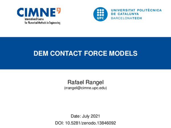 (PDF) DEM Contact Force Models
