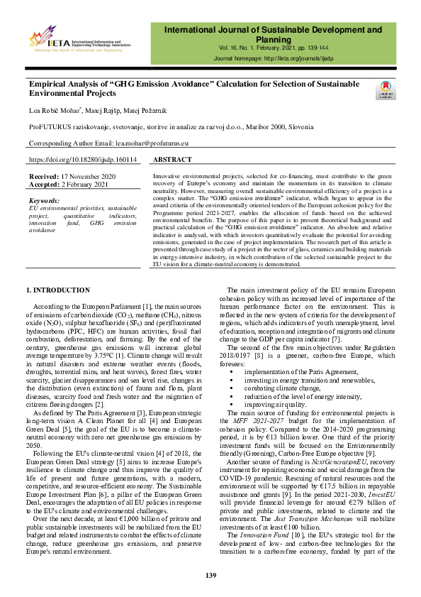 (PDF) Empirical Analysis of “GHG Emission Avoidance” Calculation for ...