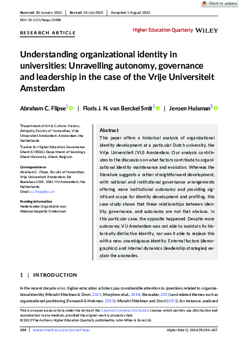 (PDF) Understanding organizational identity in universities ...