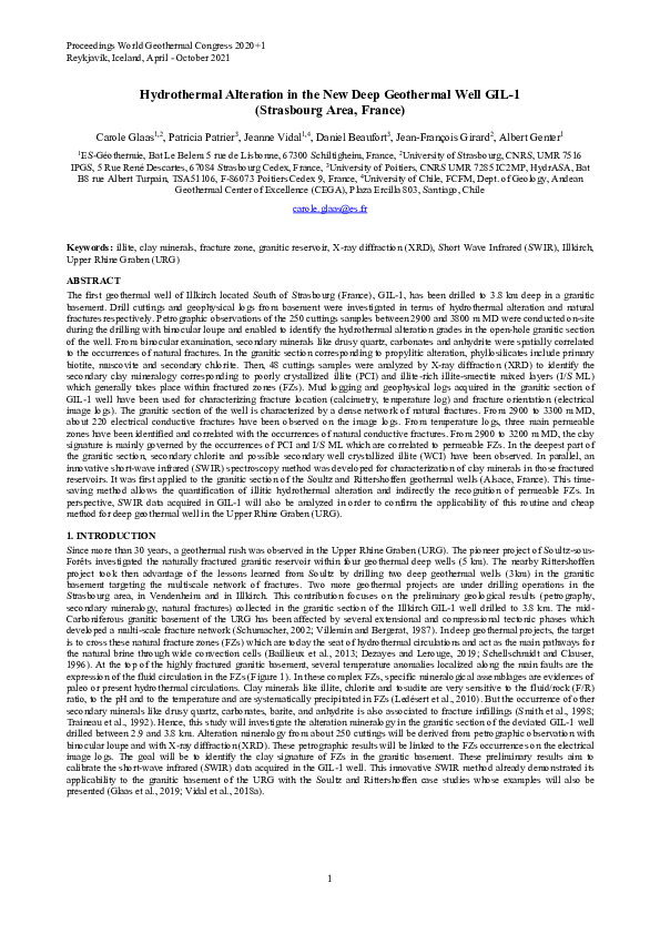 (PDF) Hydrothermal Alteration in the New Deep Geothermal Well GIL-1 ...